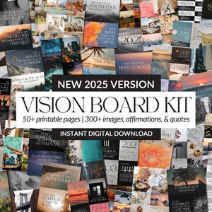 2025 Vision Board Kit | 50+ Printable Pages (PDF) | 300+ Images ...