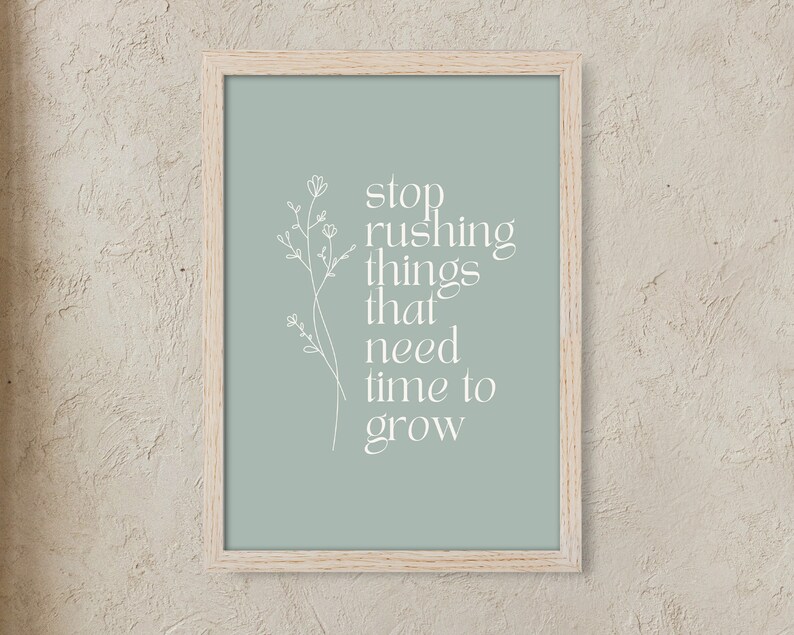 Printable Quote Wall Art | Digital Download Minimalist Poster | 'stop ...