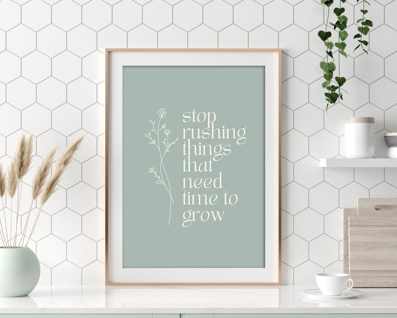 Printable Quote Wall Art | Digital Download Minimalist Poster | 'stop ...