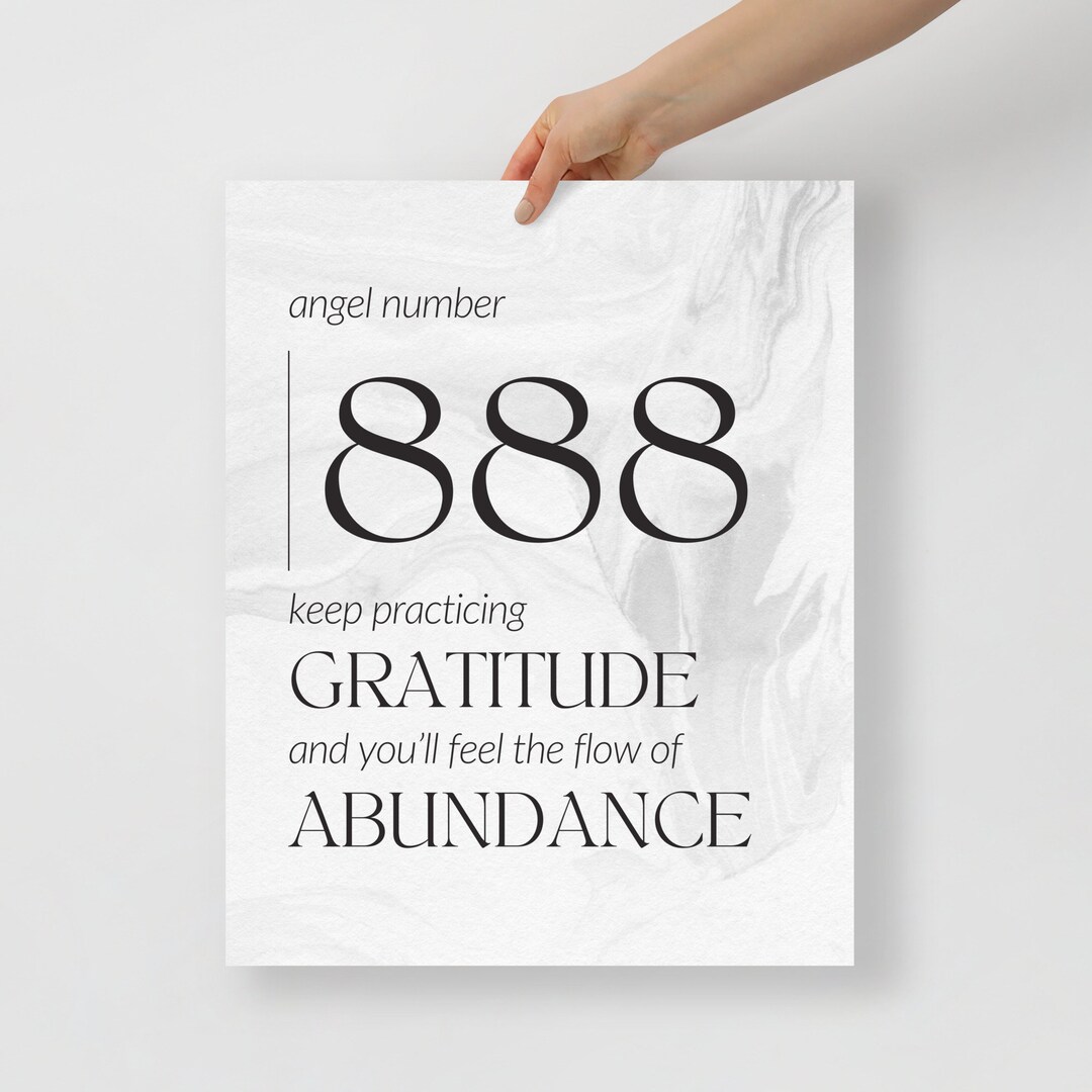 888 Angel Number Poster | Numerology Wall Art | Minimalist Home Decor ...