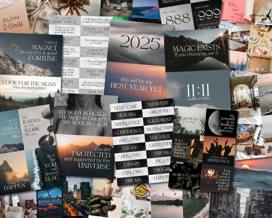 2025 Vision Board Kit | 50+ Printable Pages (PDF) | 300+ Images ...