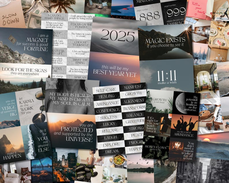 2025 Vision Board Kit | 50+ Printable Pages (PDF) | 300+ Images ...