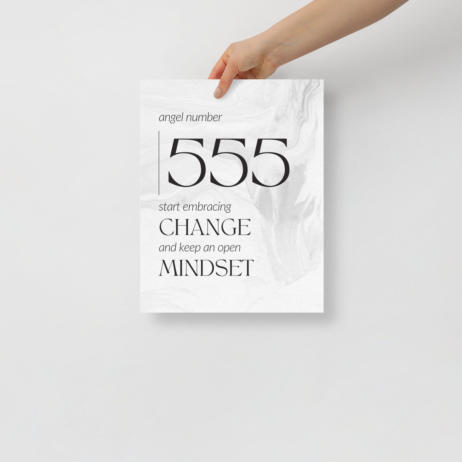 555 Angel Number Poster | Numerology Wall Art | Minimalist Home Decor ...