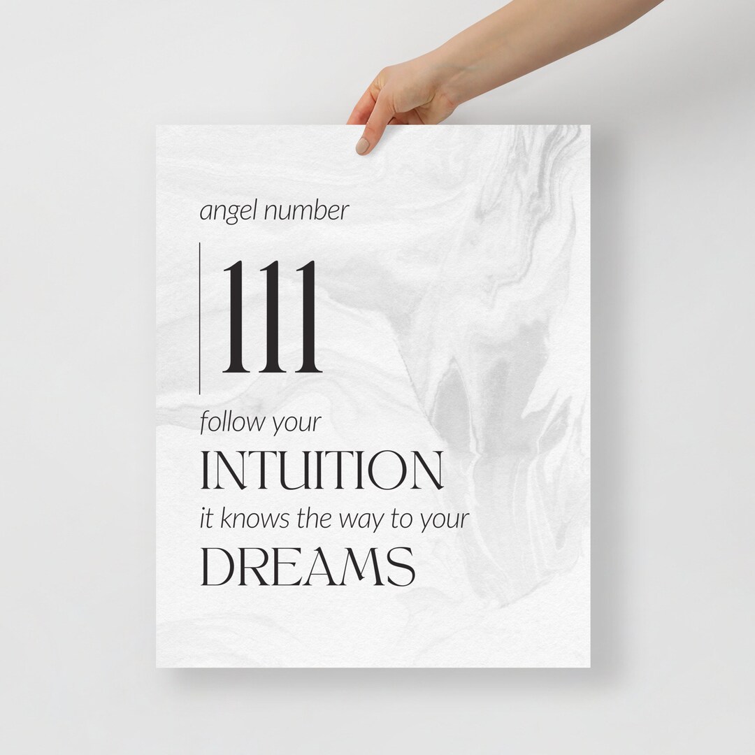 111 Angel Number Poster | Numerology Wall Art | Minimalist Home Decor ...