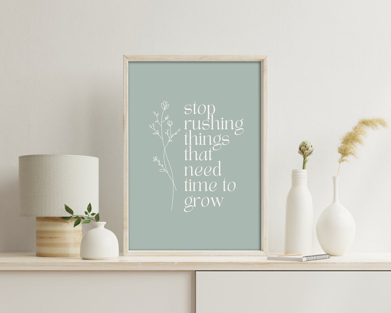 Printable Quote Wall Art | Digital Download Minimalist Poster | 'stop ...