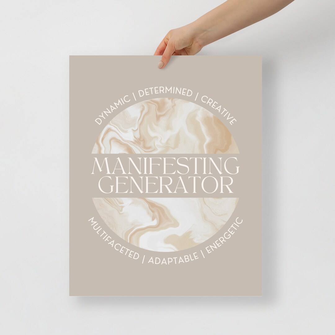 Human Design Poster | Manifesting Generator Type | Minimalist Wall Art ...