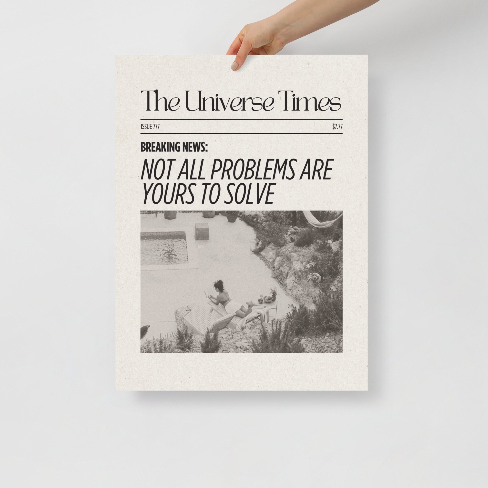 Retro Newspaper Poster Trendy Wall Art Life - Etsy