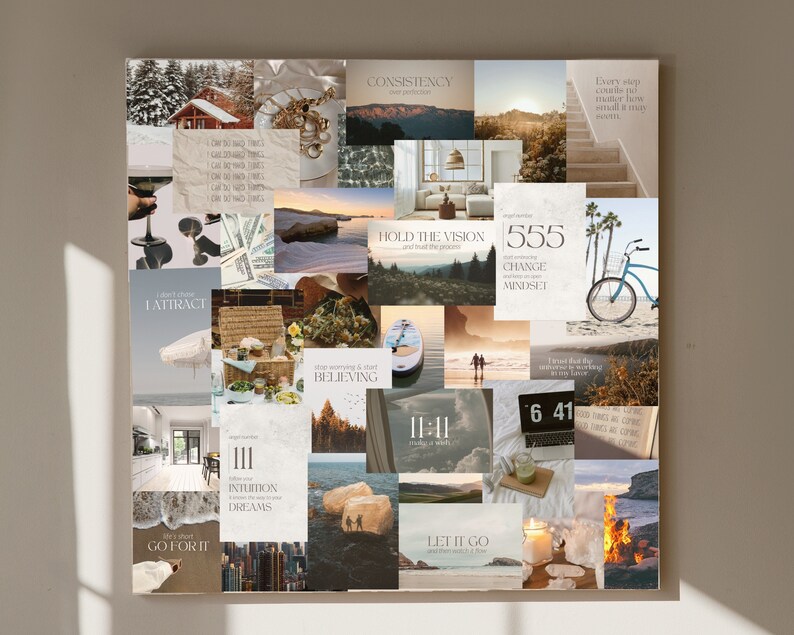 2024 Vision Board Large Kit | Wellness Era | 100 Printable Pictures ...