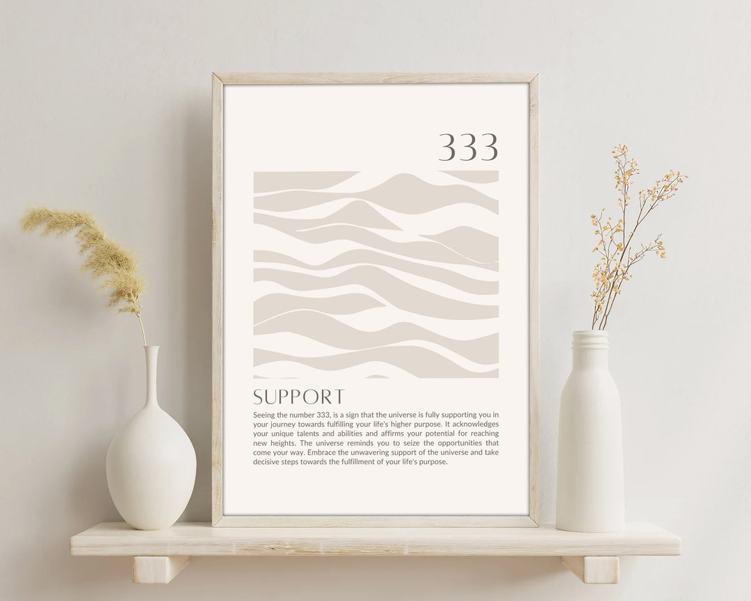 Angel Number 333 (support) Printable Art - Spiritual Home Decor ...