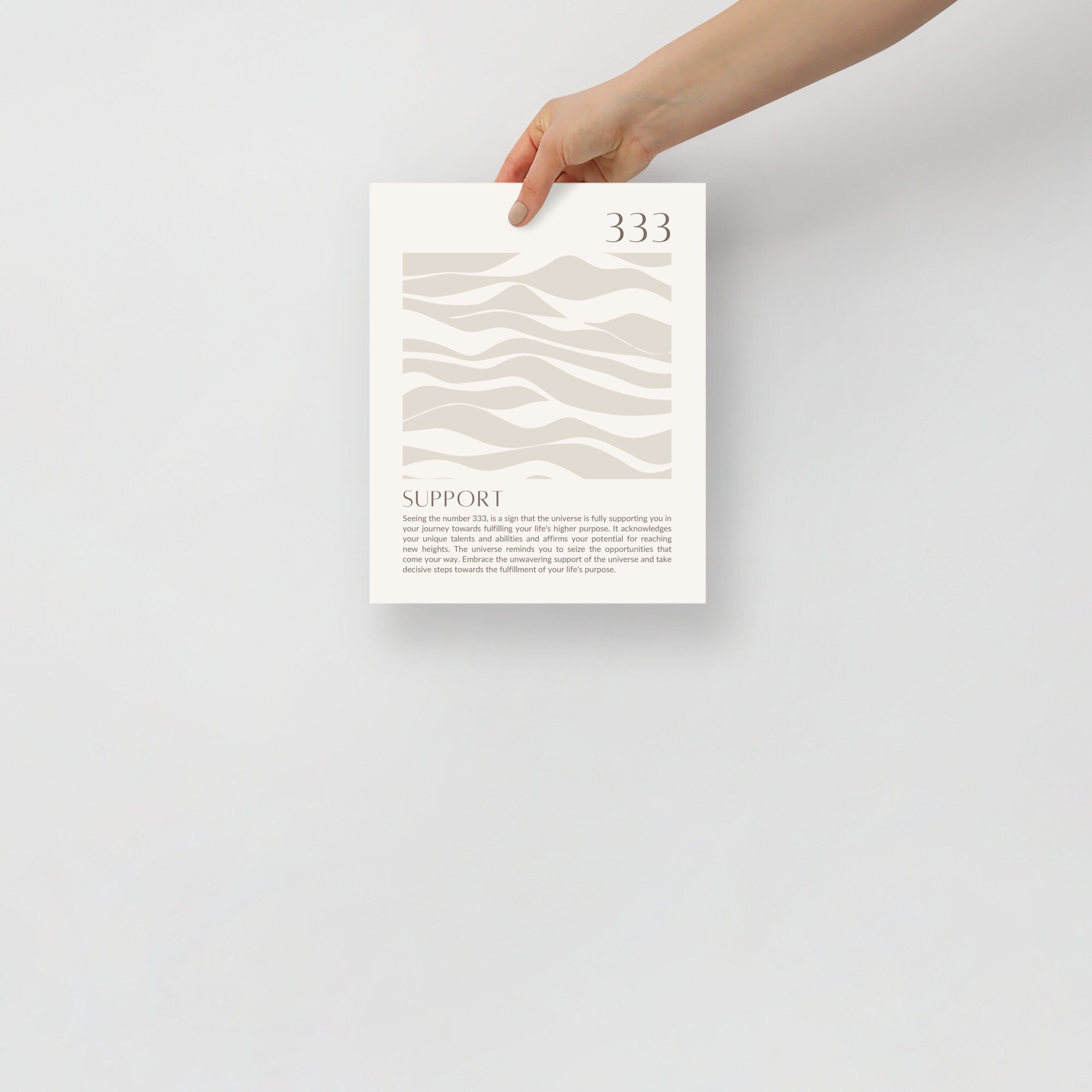 333 (support) Angel Number Poster | Numerology Wall Art | Minimalist ...