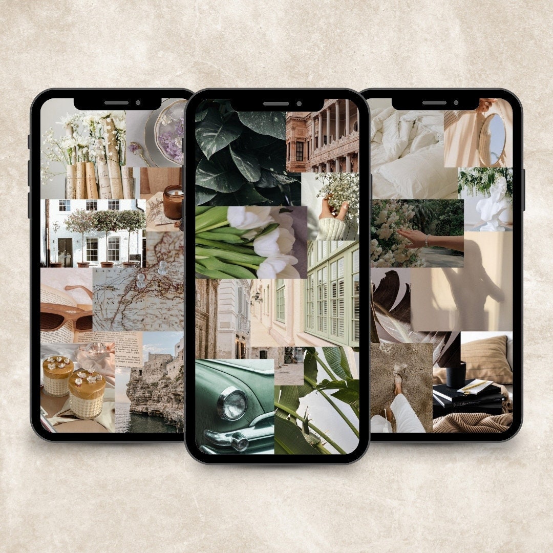 Phone Wallpapers | Mood Board Backgrounds | Set of 10 | Instant ...