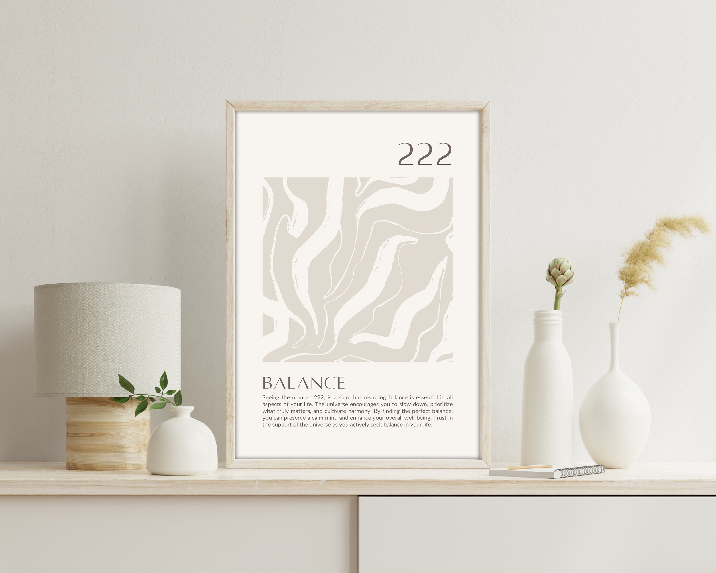 Angel Number 222 balance Printable Art Spiritual Home - Etsy