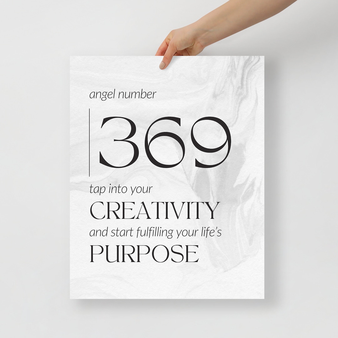 369 Angel Number Poster | Numerology Wall Art | Minimalist Home Decor ...
