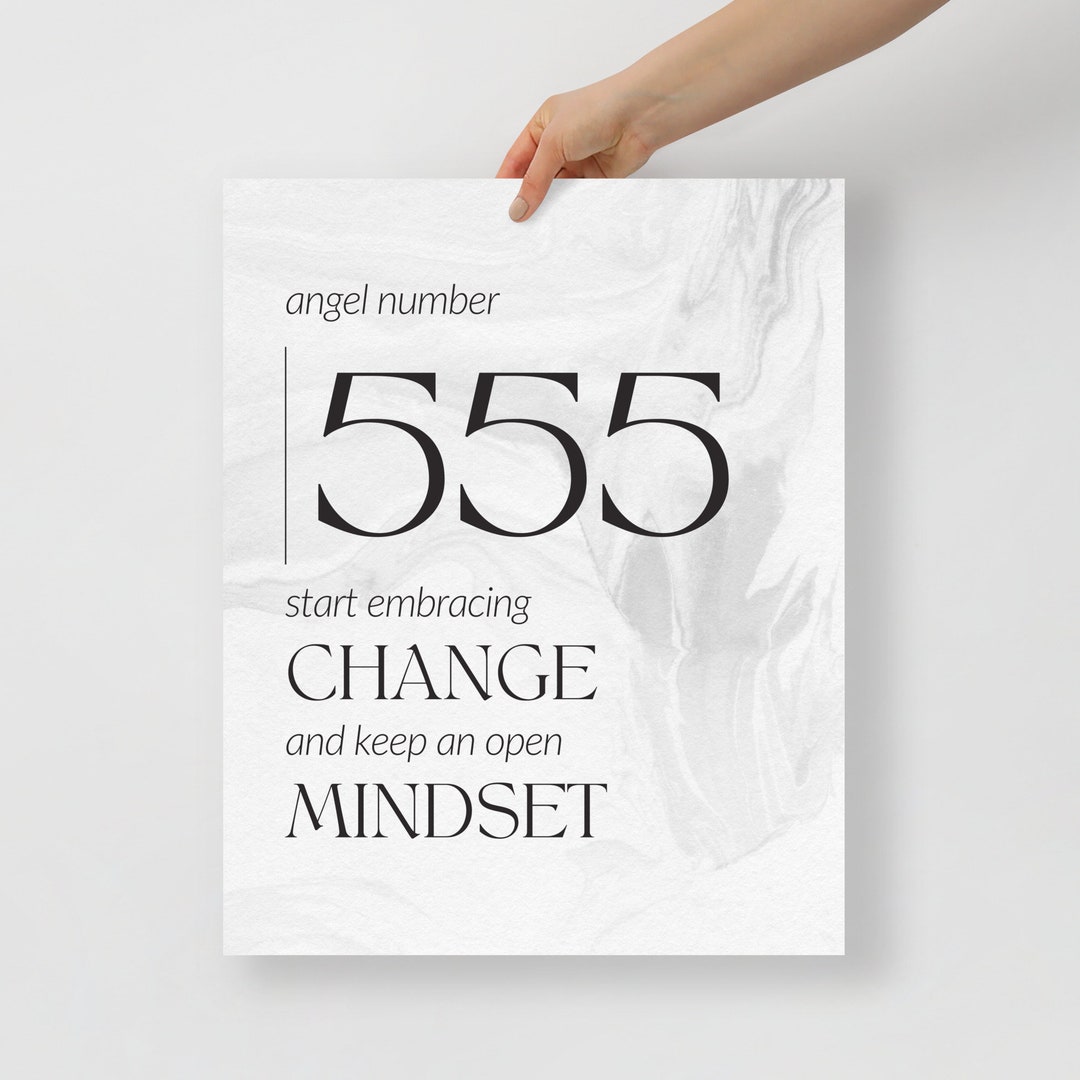 555 Angel Number Poster | Numerology Wall Art | Minimalist Home Decor ...