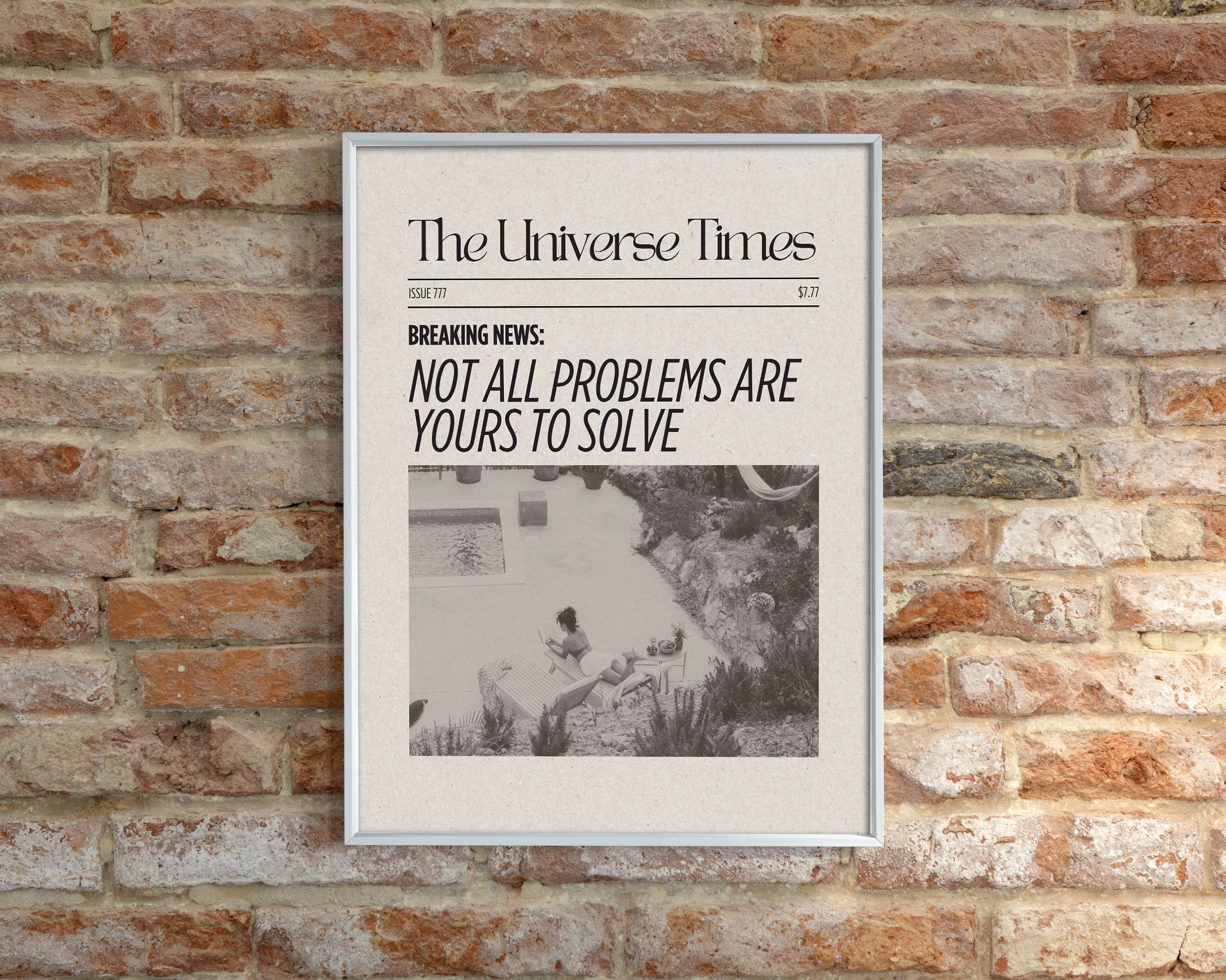 Retro Newspaper Poster Trendy Wall Art Life - Etsy