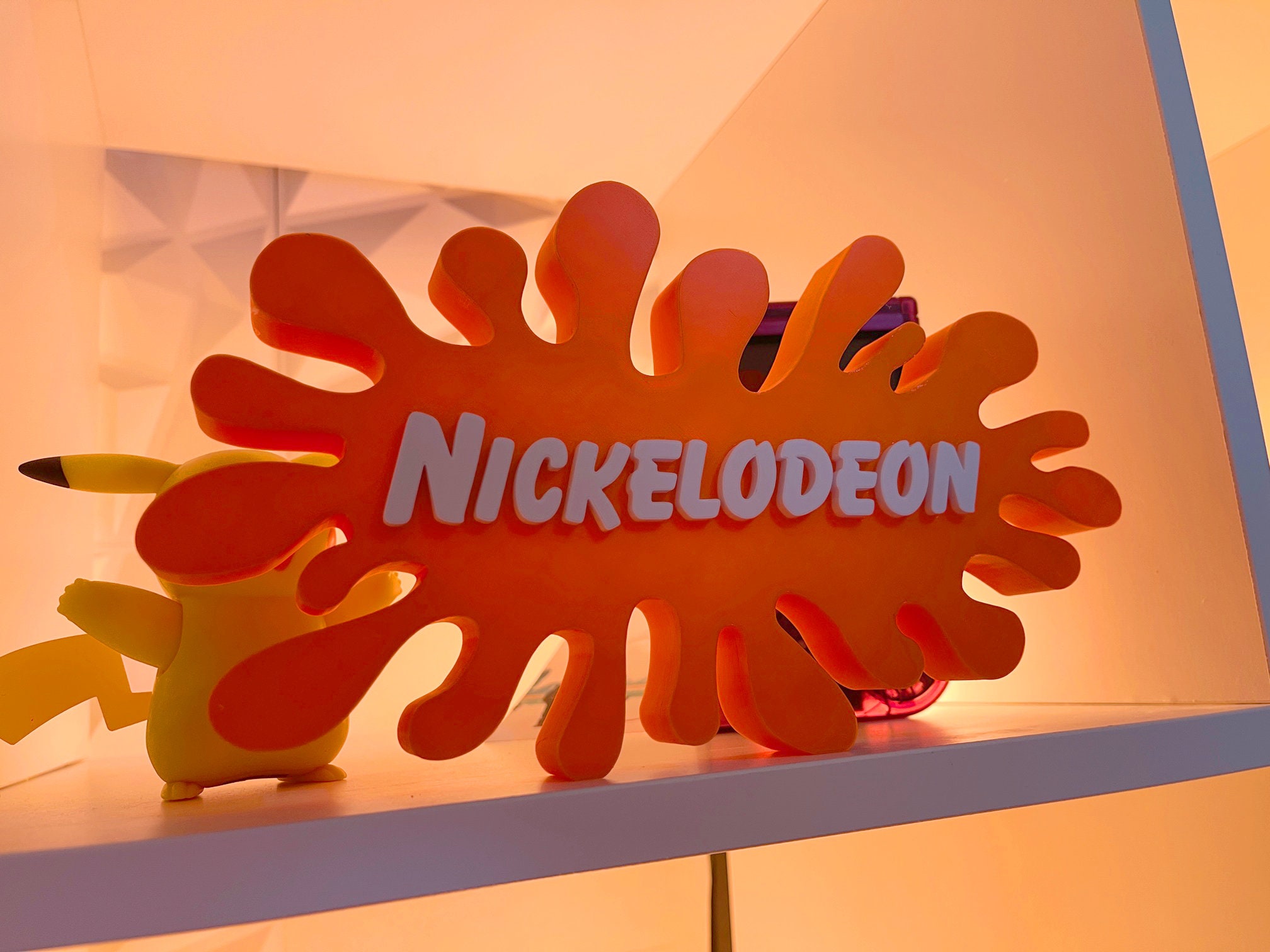 Nickelodeon Sign Shelf Splat Decoration 3d Print Great For Etsy 