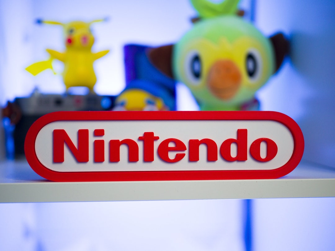 Nintendo Logo Desk Sign Ornament 3D Print Great Gift for Gamers ...