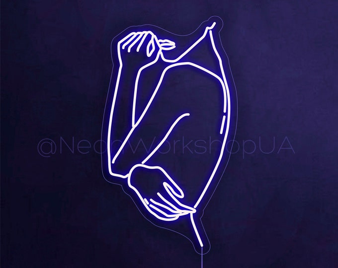 Lady LED Neon Sign / Lady Silhouette Neon Light, Woman Neon Sign, Girl ...
