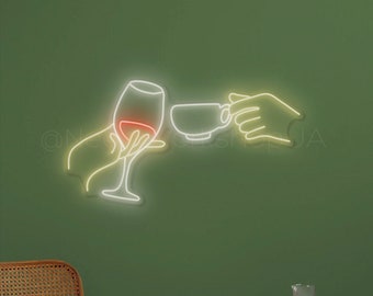 Neon Tea Cup Sign - Etsy