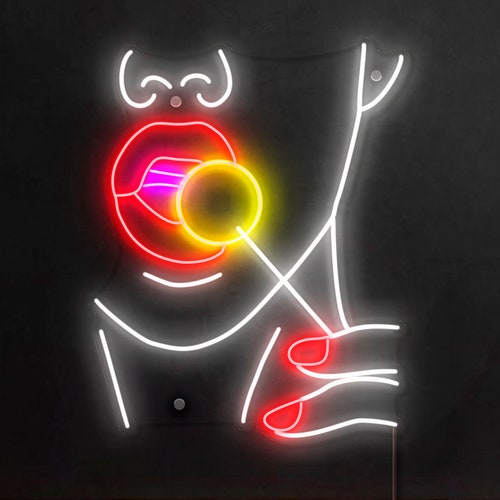 Red Lips Girl LED Neon Sign / Multicolor Beauty Wall Light - Etsy