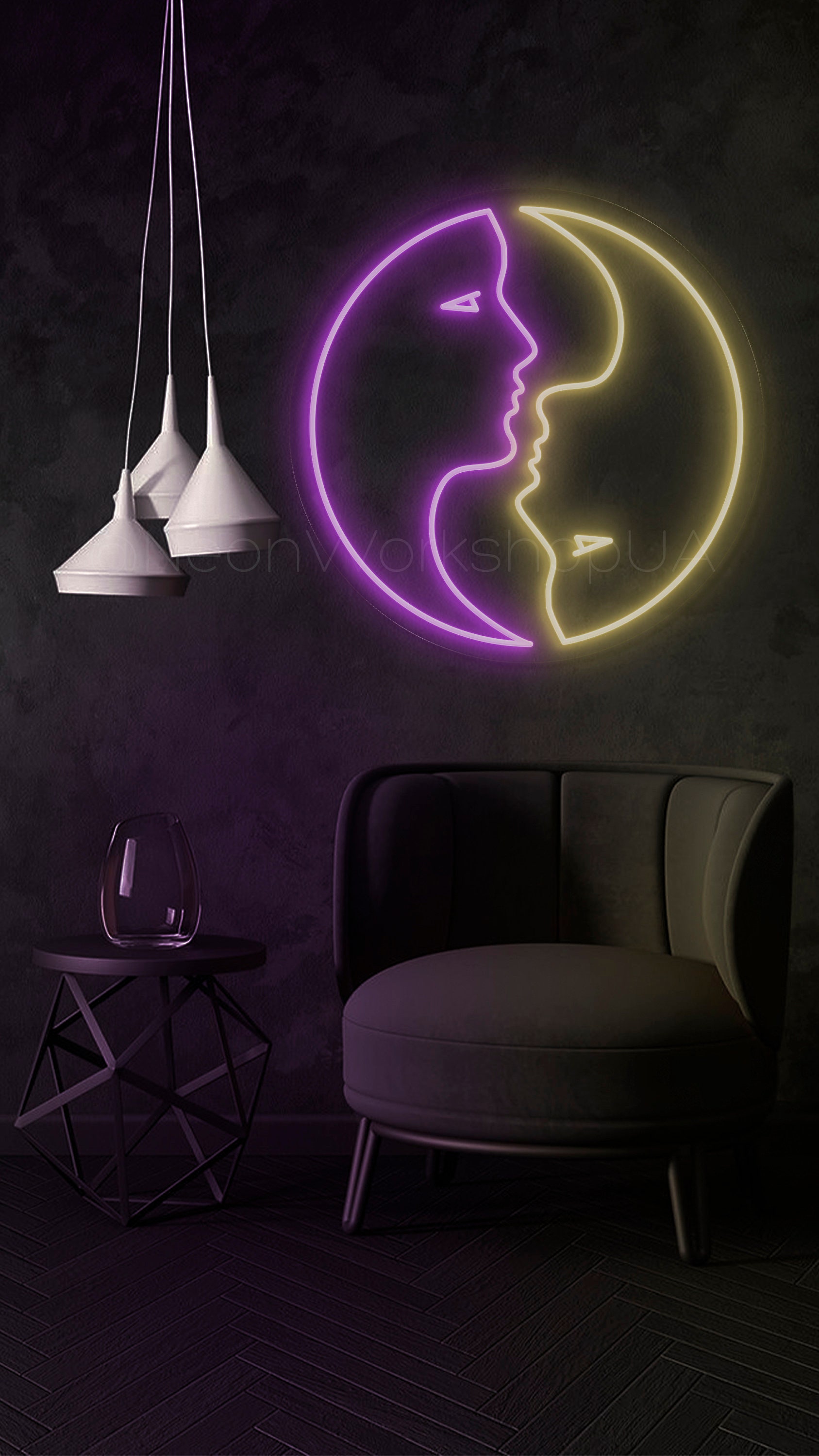 Yin Yang Neon Sign, Yin Yang Led Sign, Two Faces Neon Sign, Custom Neon ...