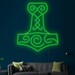 Thor's Hammer LED Neon Sign Mjolnir Scandinavian - Etsy