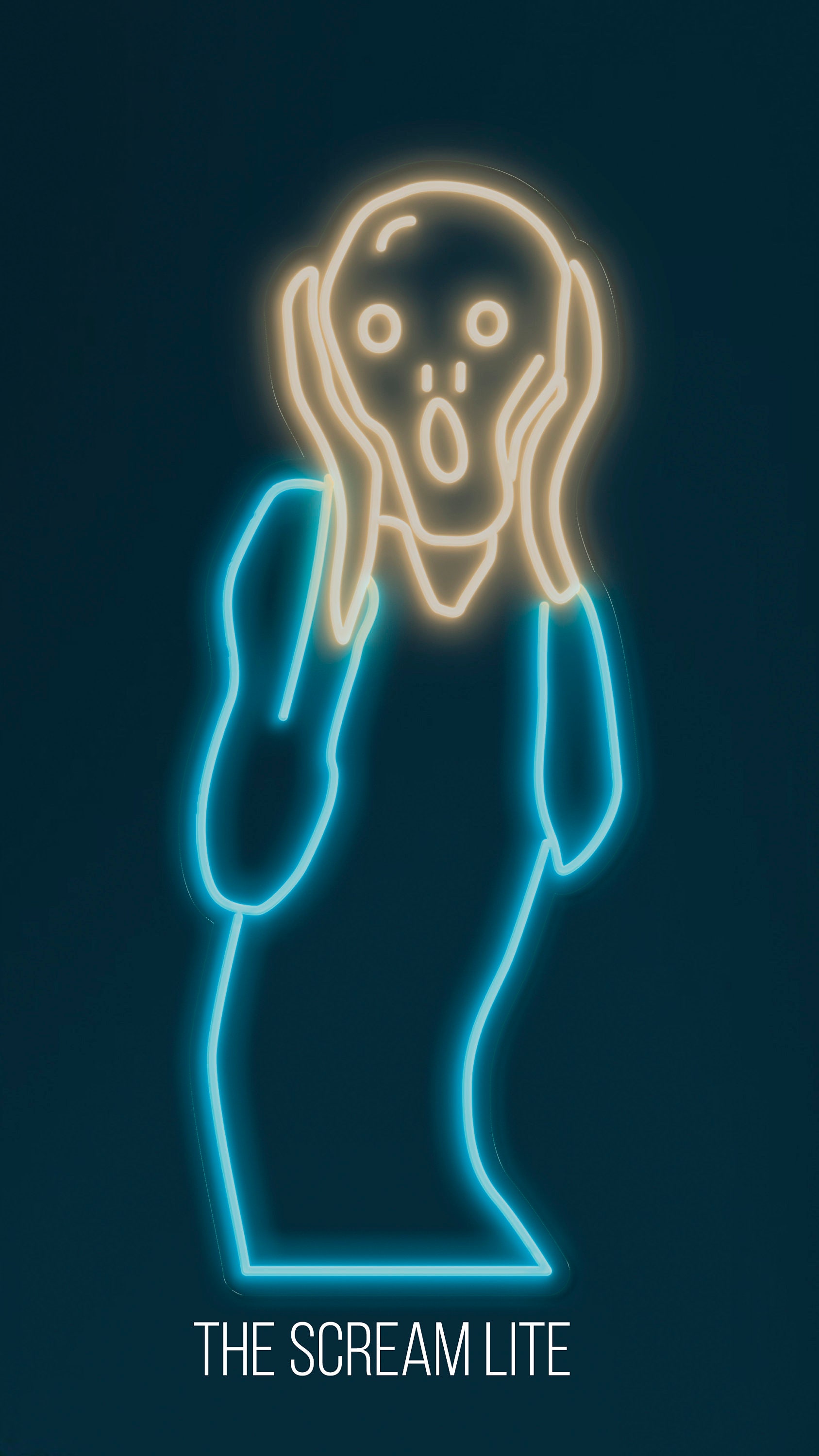 The Scream by Edvard Munch LED Neon Sign, Neon Wall Art, Neon Painting ...