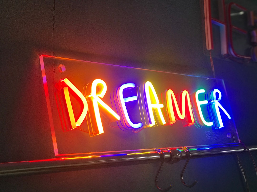Dreamer Neon-type Sign, Flex Neon, Handmade Sign, Wall Decor, LED Neon ...