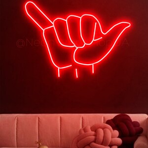 Shaka LED Neon Sign / Wall Decor - Etsy