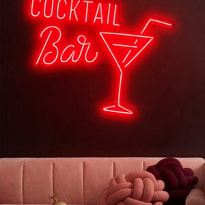 Cocktail and Bar LED Neon Sign / Restaurant and Food Decor - Etsy