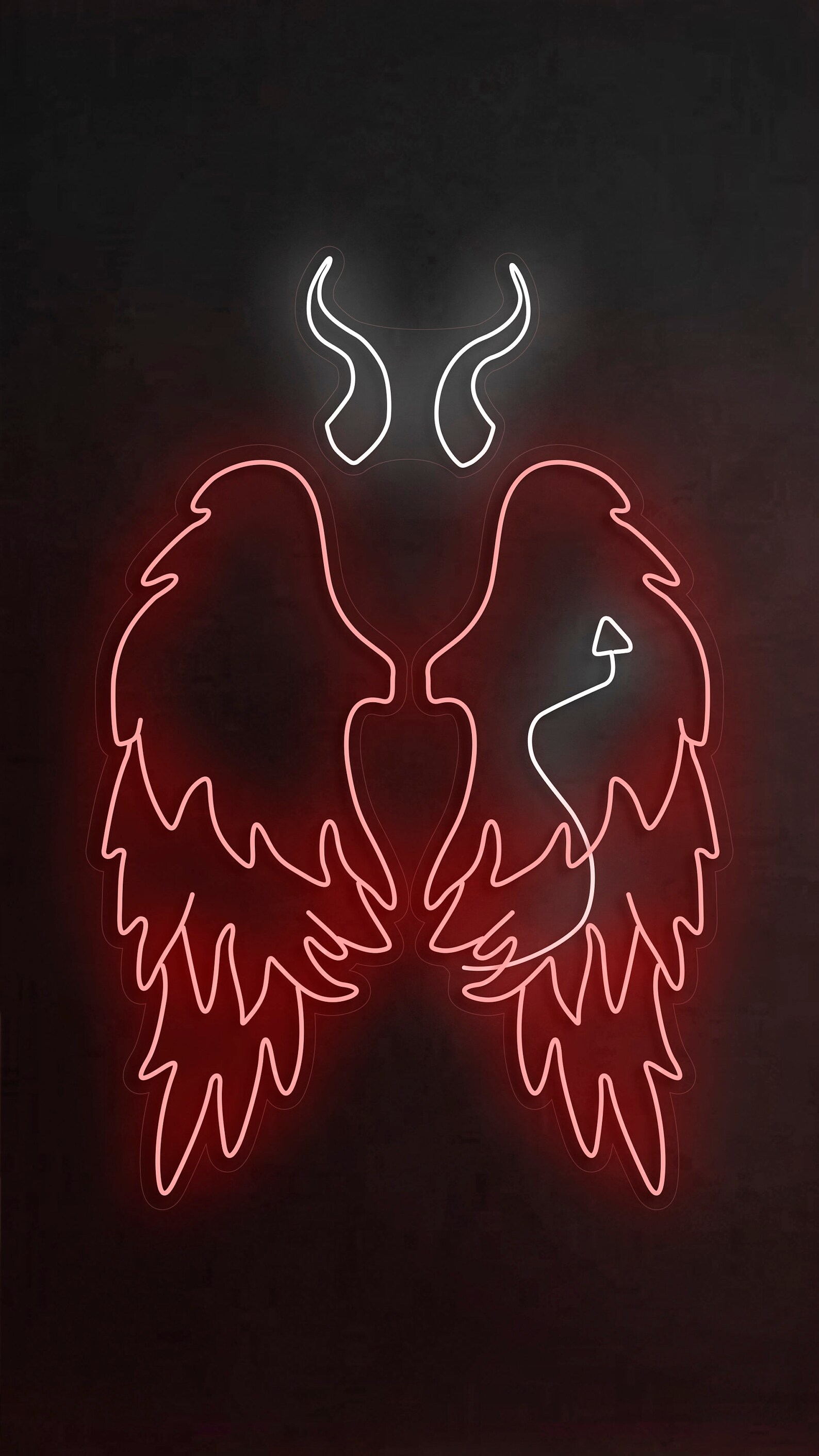 Angel and Devil LED Neon Sign / Wall Decor Angel and Demon | Etsy