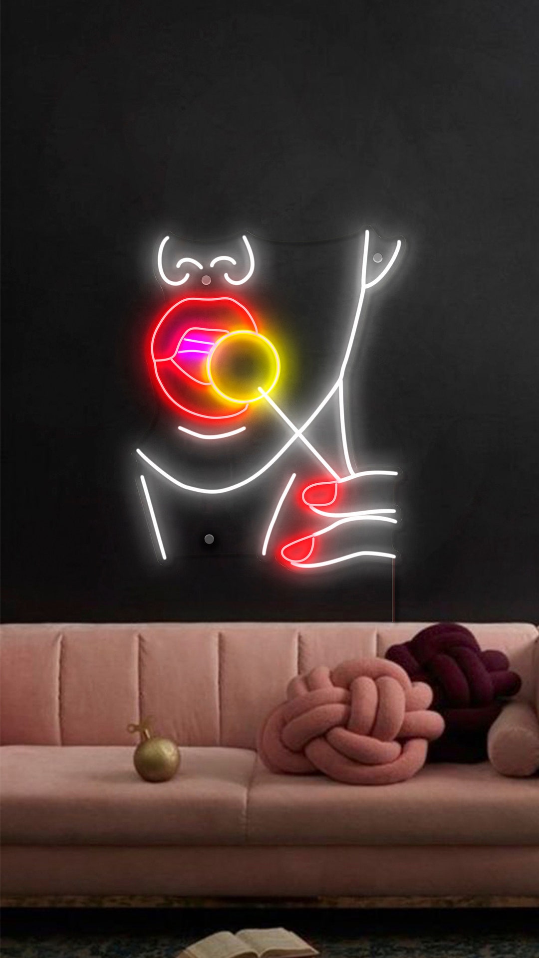 Red Lips Girl LED Neon Sign / Multicolor Beauty Wall Light - Etsy