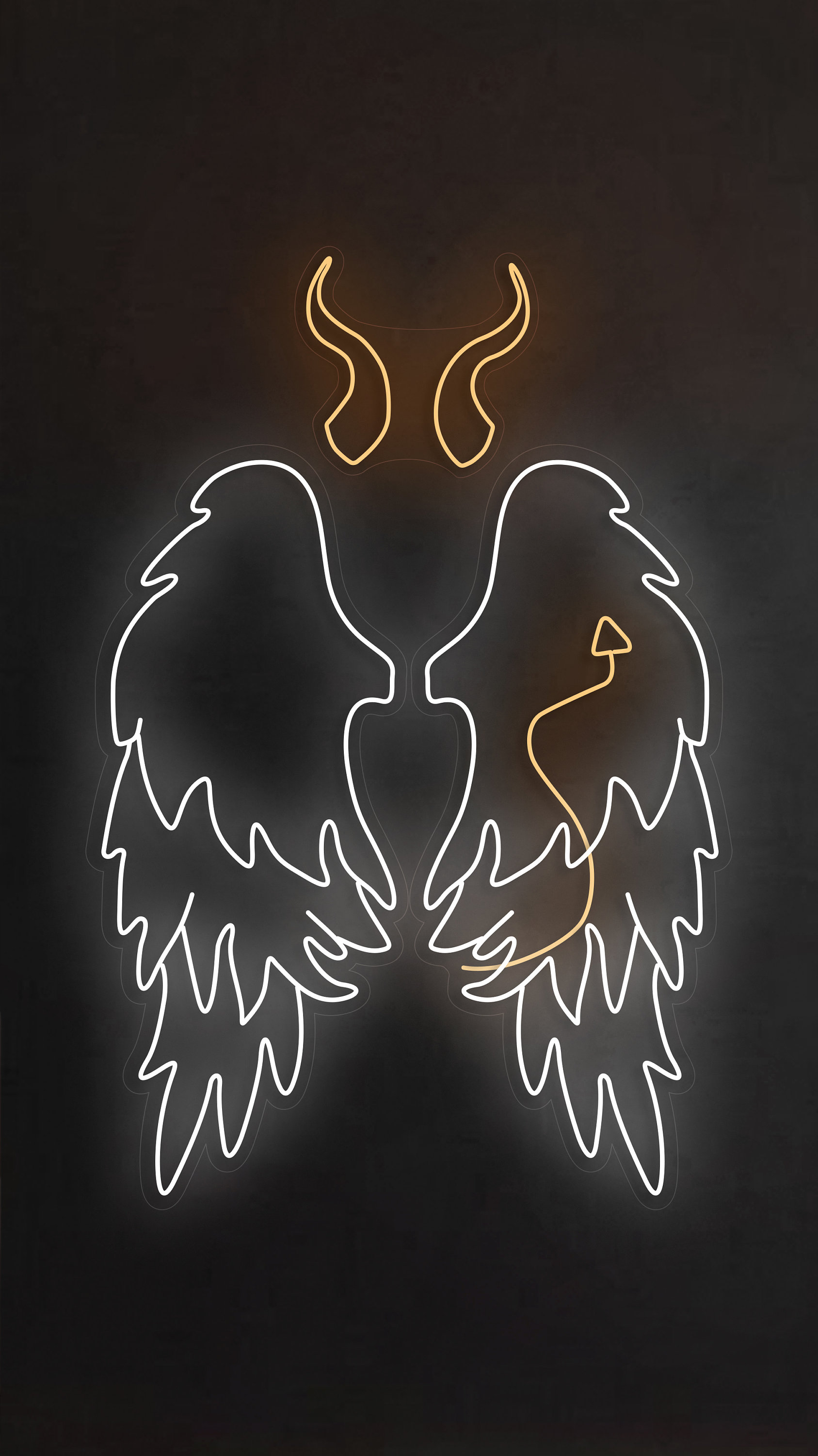 Angel and Devil LED Neon Sign / Wall Decor Angel and Demon - Etsy