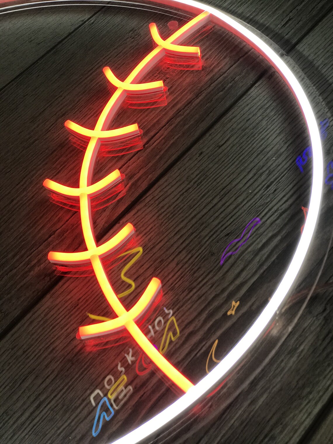 Baseball Ball Neon Sign Baseball Flex LED Neon Customized - Etsy