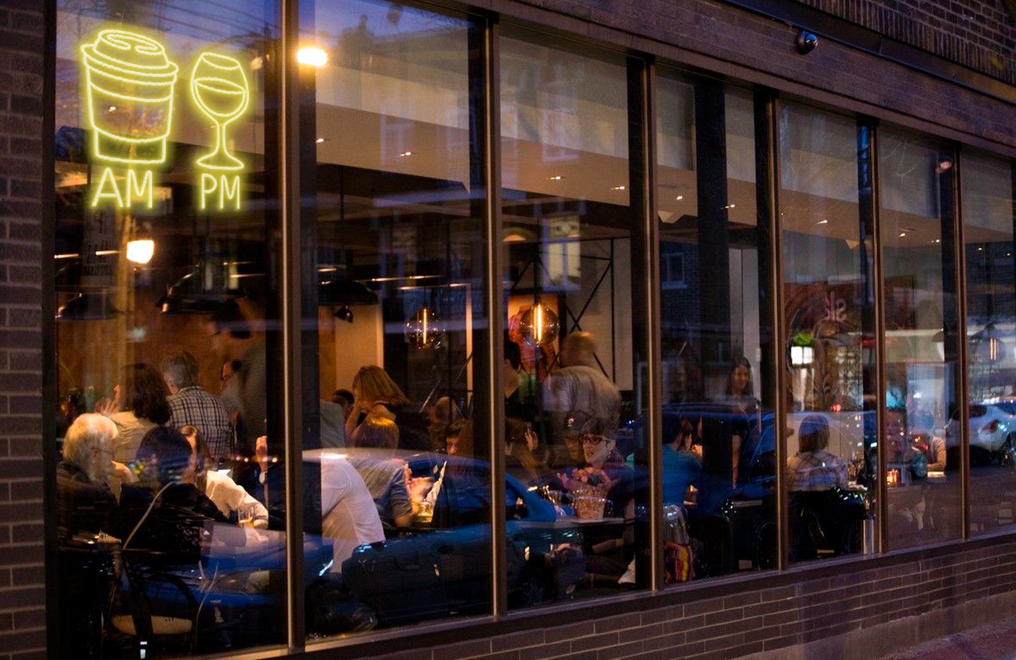 AM PM LED Neon Sign Coffee Cup Neon Sign Wine Glass Neon - Etsy