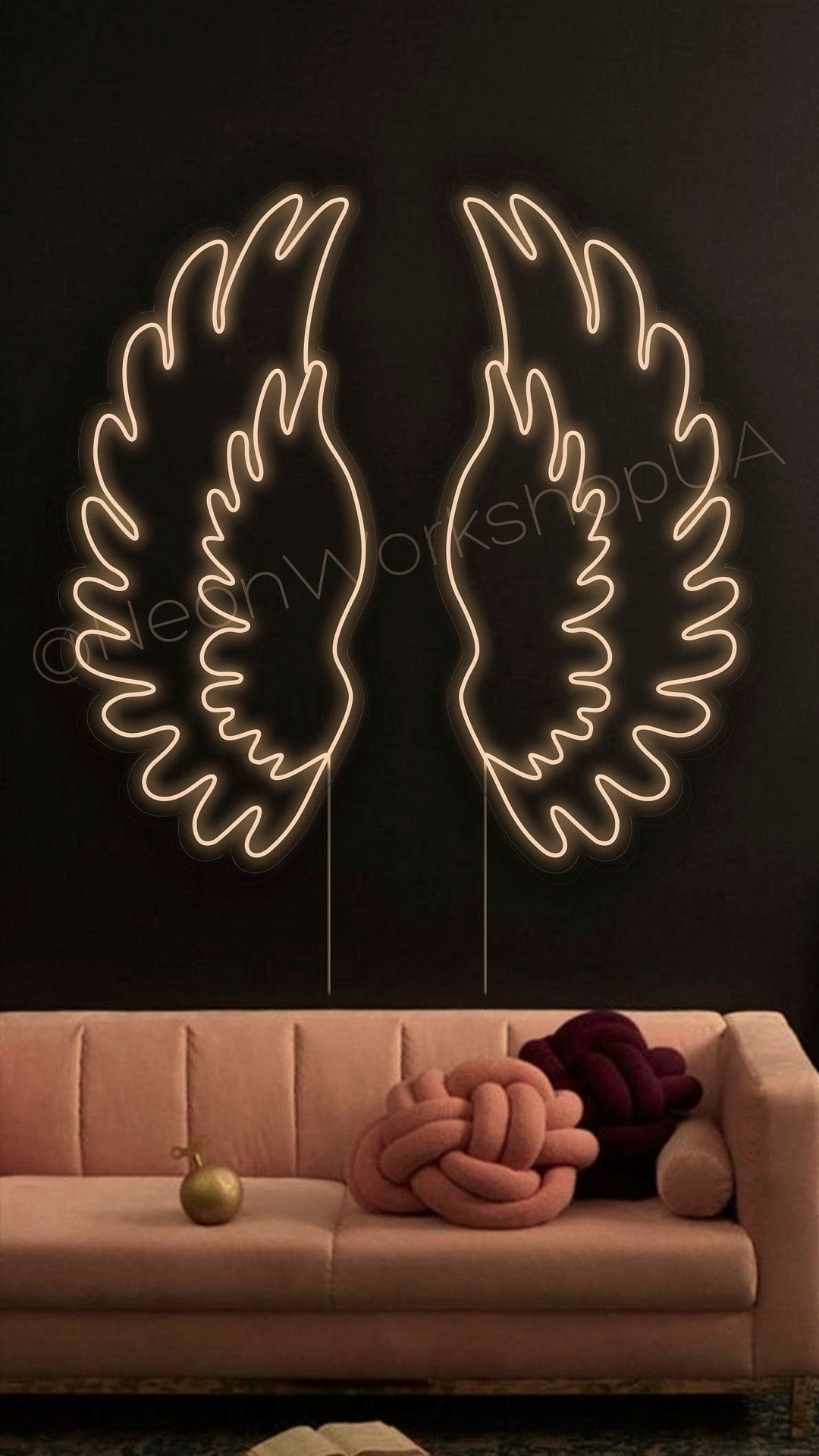 Angel Wings LED Neon Sign / Angel Neon Sign, Wedding Decor, Wedding ...
