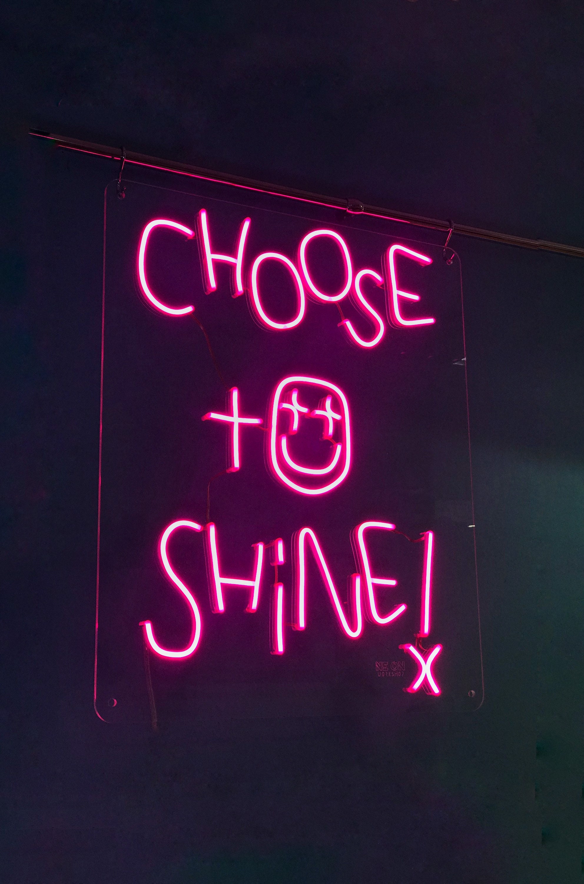 Choose to Shine LED Neon Sign, Bedroom Lights, Restaurant Beauty Salon ...