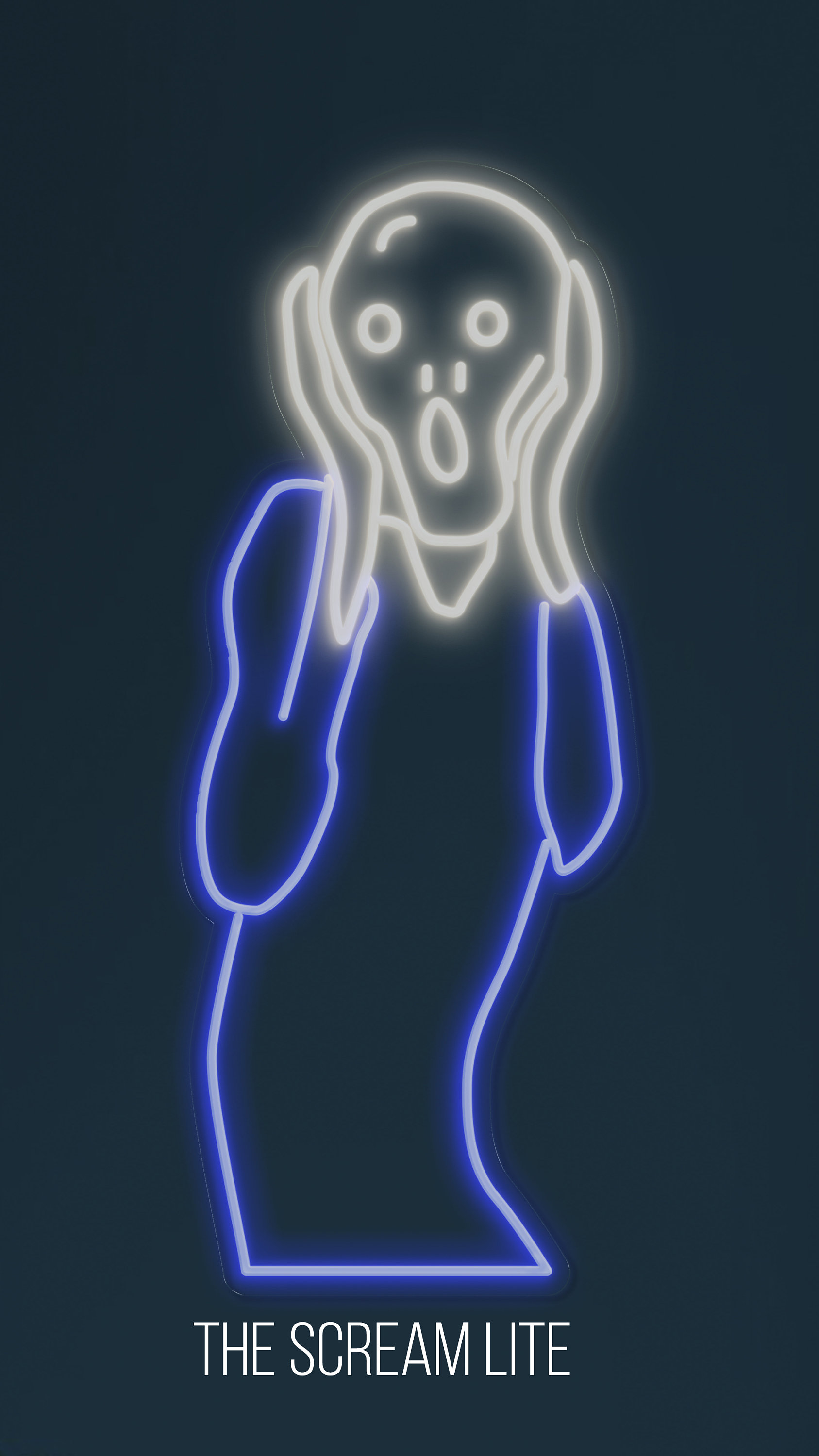 The Scream by Edvard Munch LED Neon Sign, Neon Wall Art, Neon Painting ...