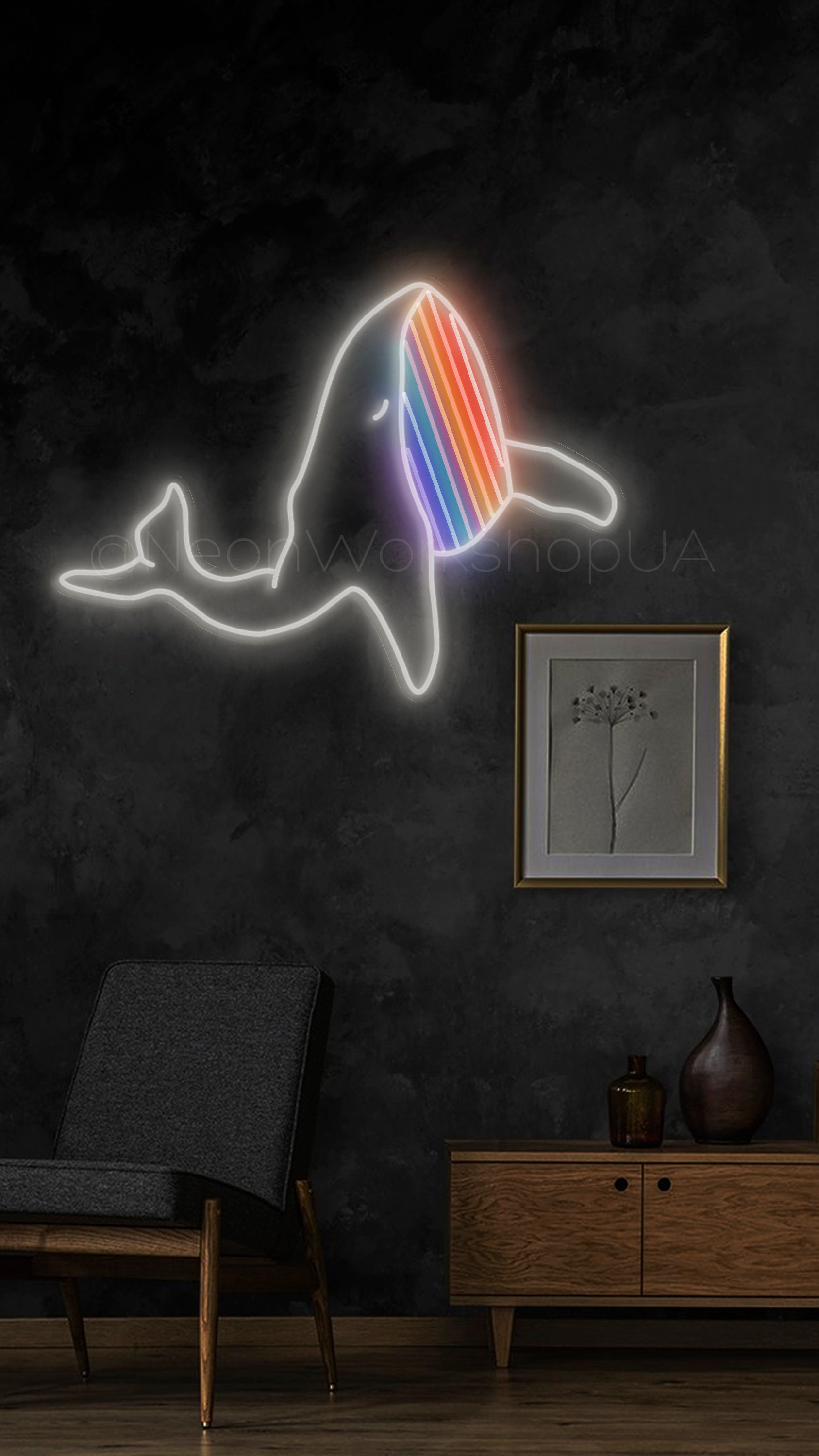 Whale Neon Sign, Custom Neon Sign, Neon Sign Bedroom, Neon Sign Art ...