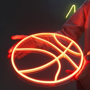 Basketball Neon Sign, LED Neon Sign, Custom Neon Sign, Handmade Neon ...