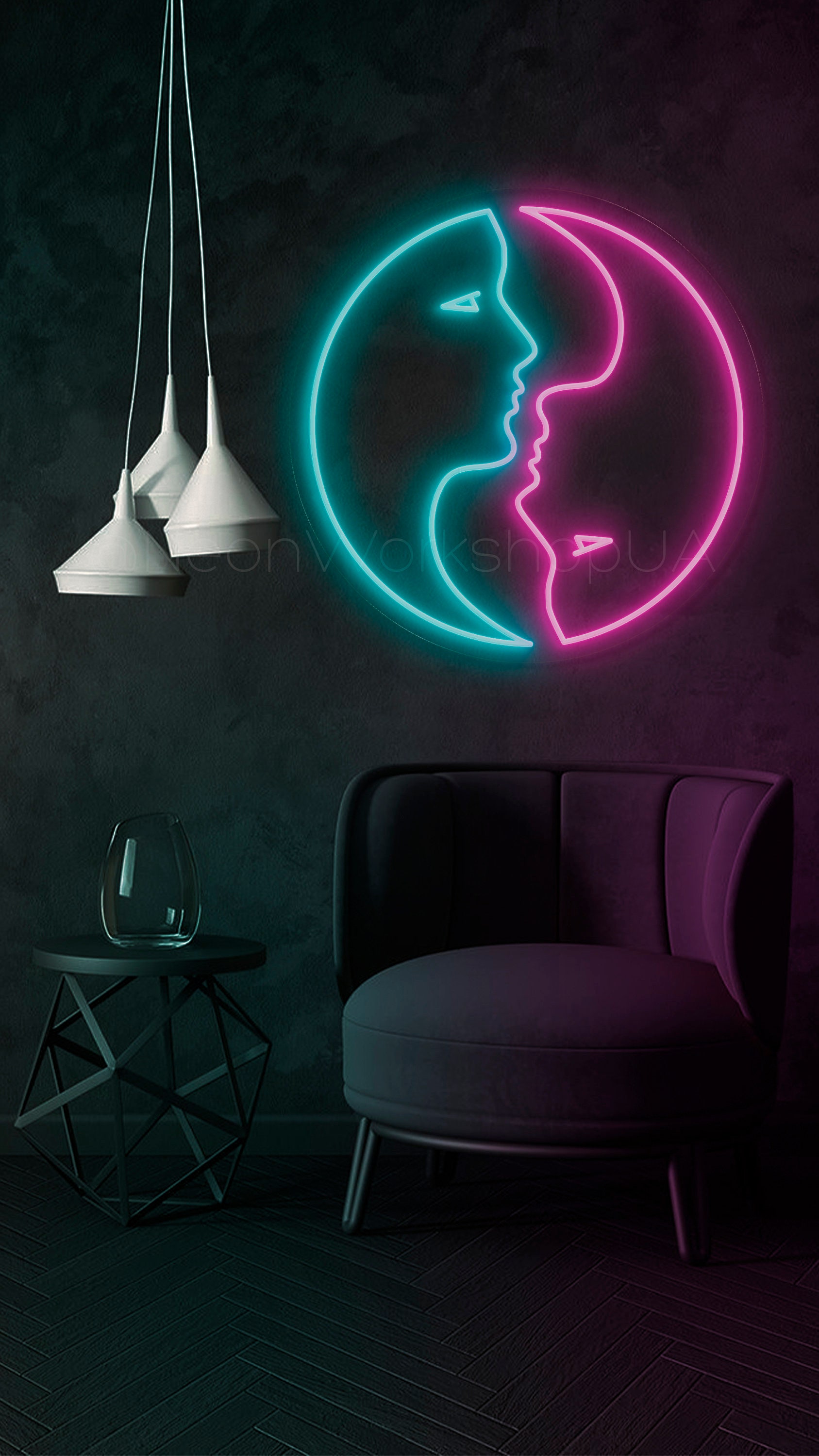 Yin Yang Neon Sign, Yin Yang Led Sign, Two Faces Neon Sign, Custom Neon ...
