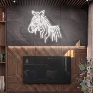 Zebra LED Neon Sign, Bedroom Neon Sign, Shop Decor, Custom Neon Sign ...