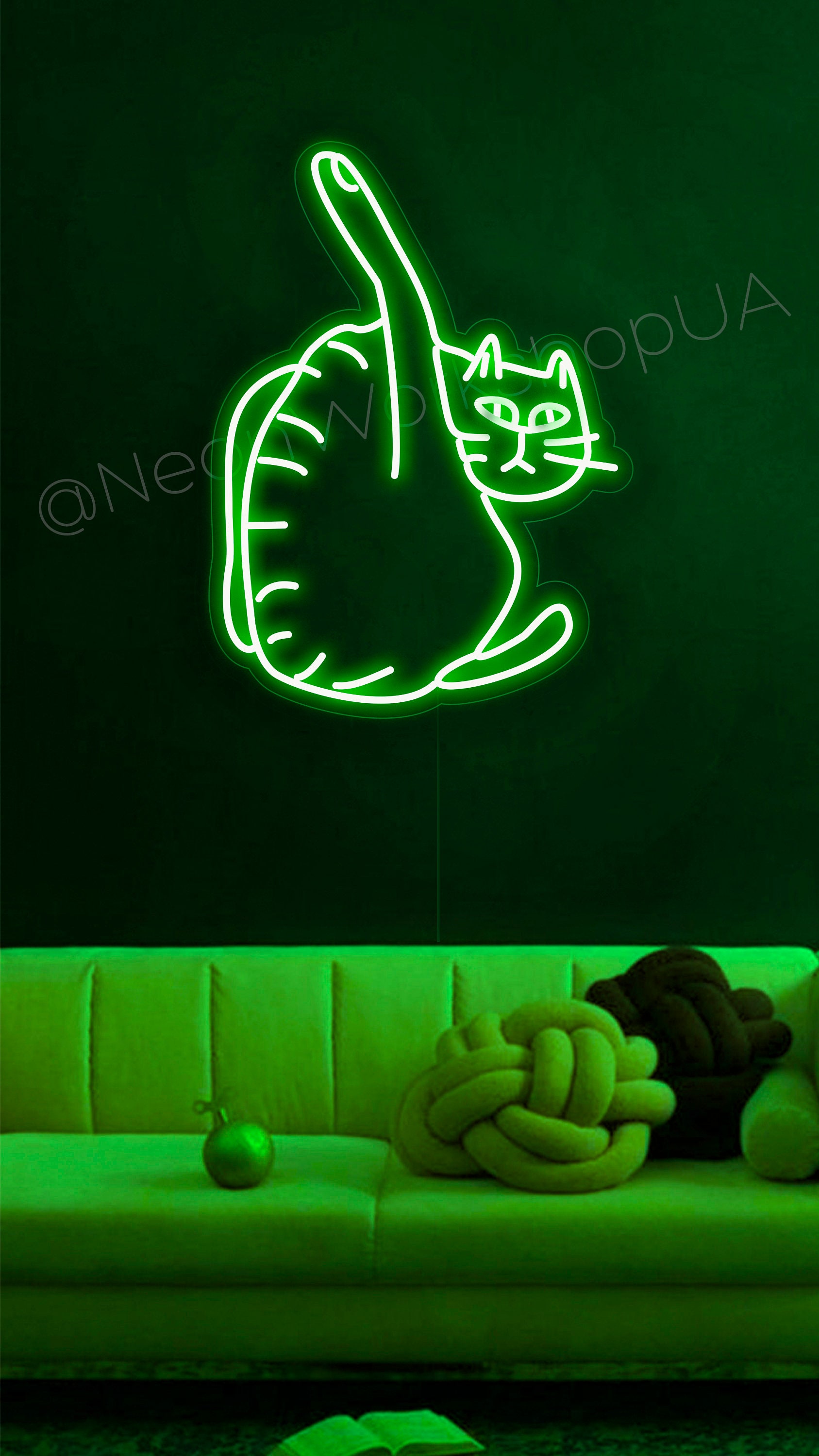 CAT LED Neon Sign / Cutom Neon Lights Sign Cat Wall Art Neon - Etsy