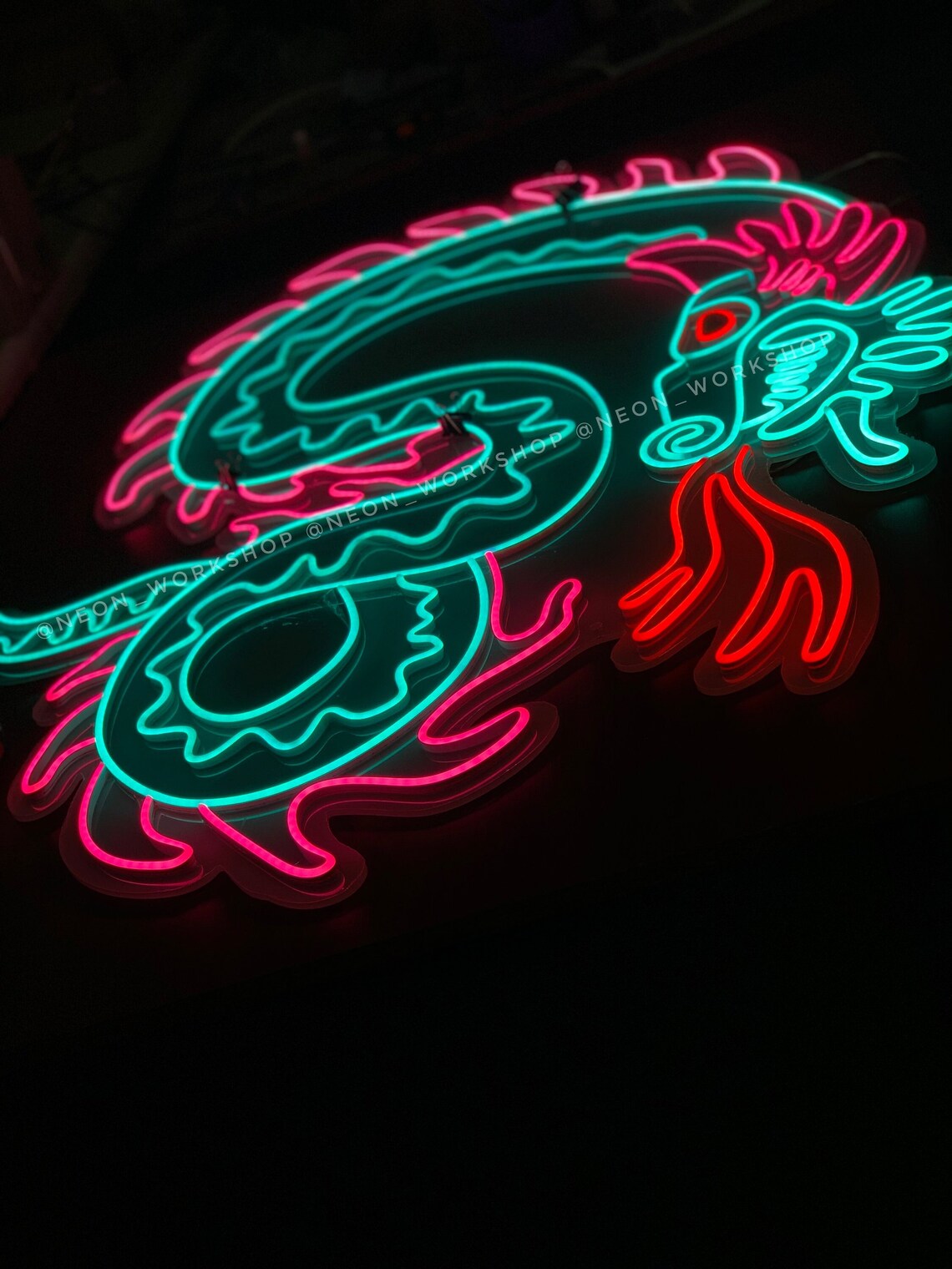The Dragon LED Neon Sign Dragon Wall Sign Chinese Decor - Etsy