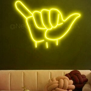 Shaka LED Neon Sign / Wall Decor - Etsy