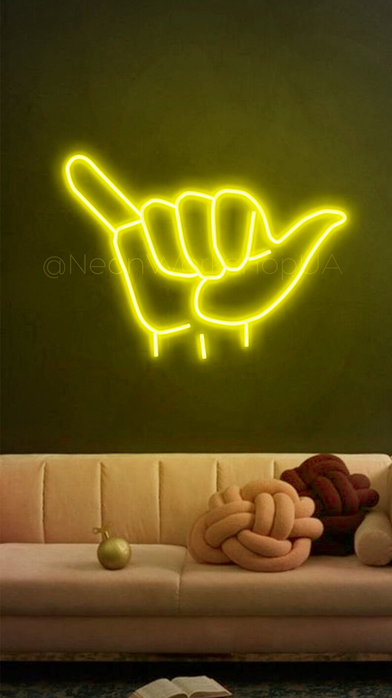 Shaka LED Neon Sign / Wall Decor - Etsy