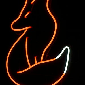 Fox LED Neon Sign, Neon Animal Sign, Custom Neon Sign, Neon Bedroom ...