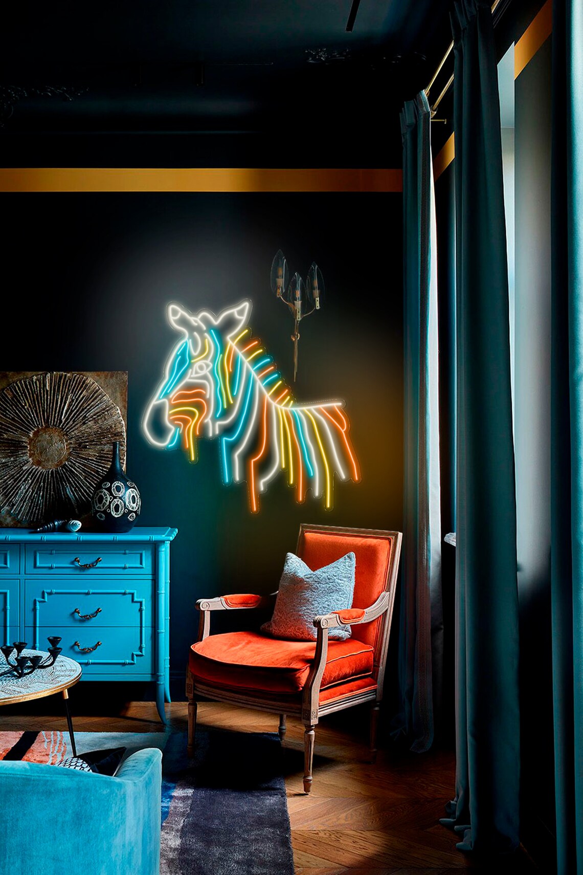 Zebra LED Neon Sign Bedroom Neon Sign Shop Decor Custom - Etsy