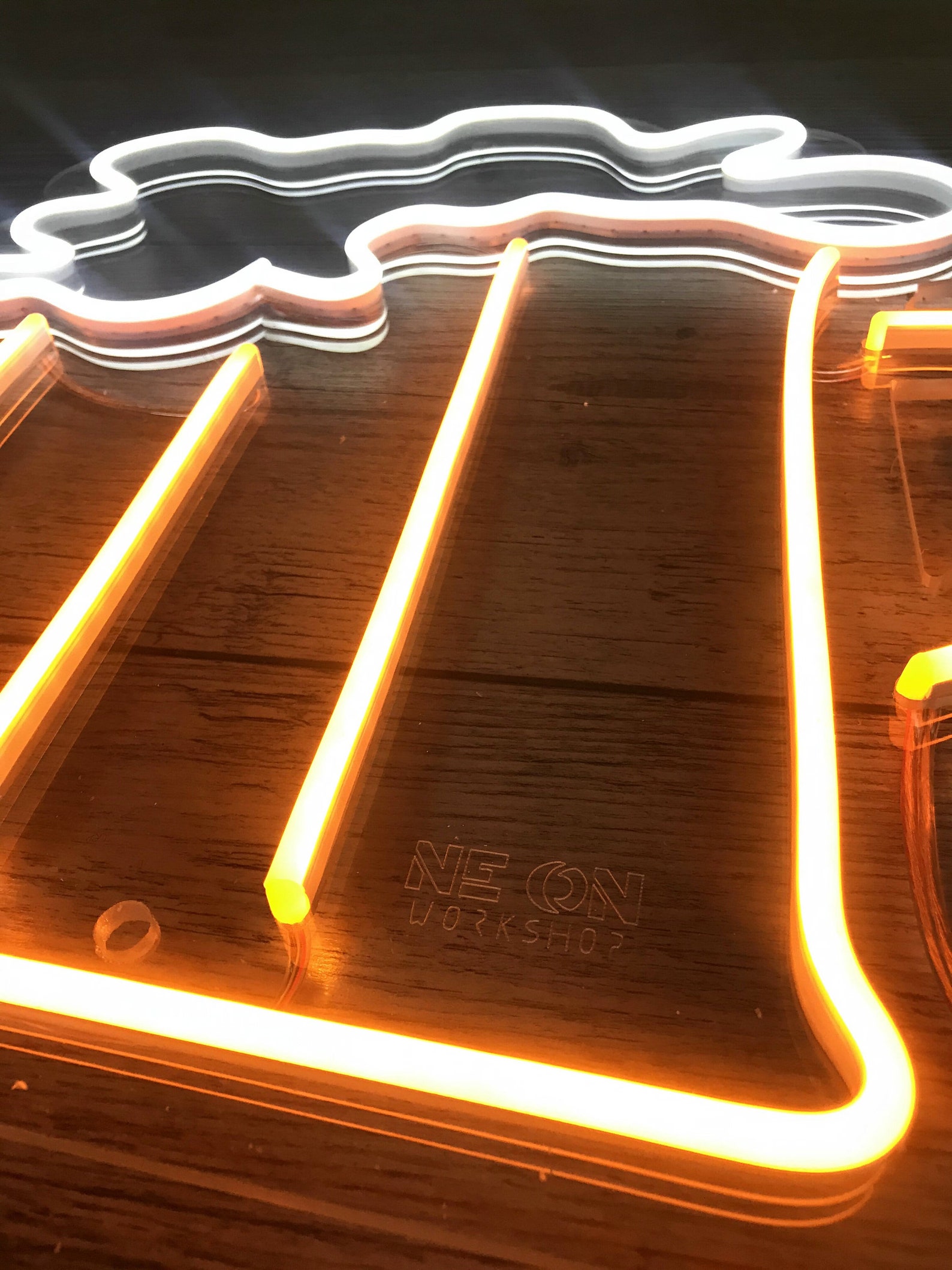 BEER GLASS Neon Sign, Beer in Neon, LED Sign, Wallhangings Neon Sign ...