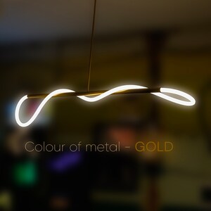 LED Neon Chandelier, Neon Tube Led Lamp, Pendant Lamps, Bedroom ...